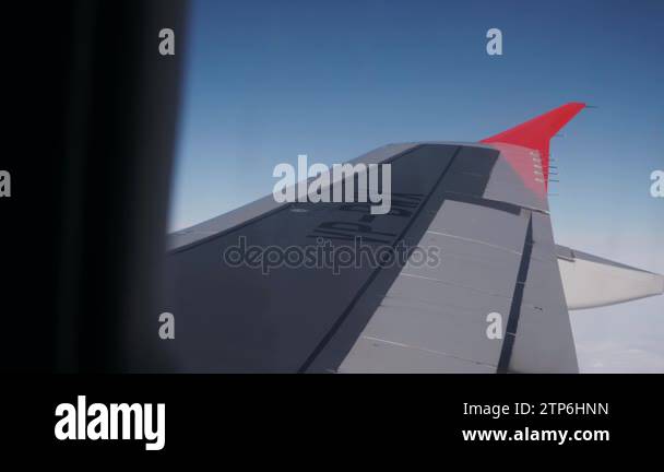 Window View Form Airplane, Looking Out The Window of a Plane To The ...