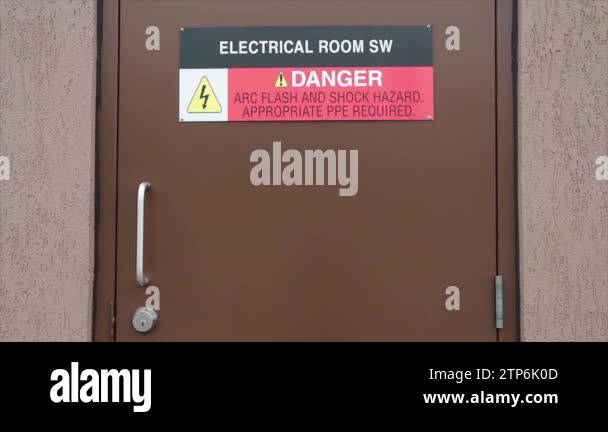 electrical room sw danger arc flash and shock hazard appropriate ppe ...