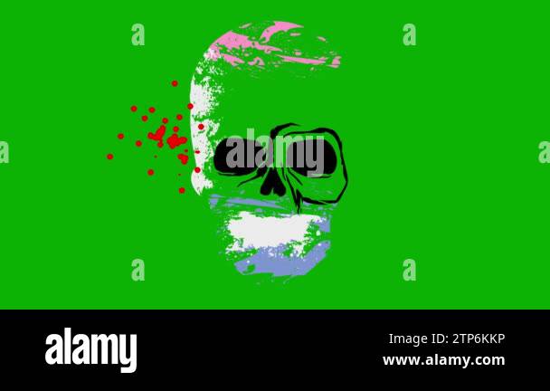 Gothic sign with animated skull with chroma key Stock Video Footage - Alamy
