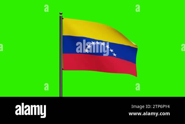 3D Rendered Venezuela National Flag Waving Animation with Realistic ...