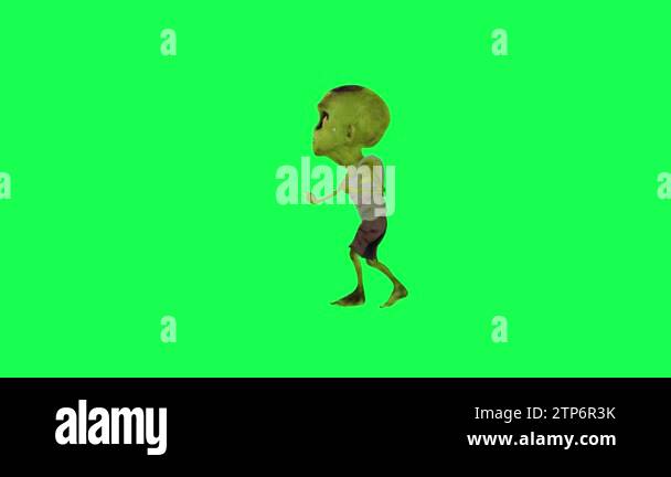 Scary zombie 3D salsa dance isolated left angle cartoon character funny ...