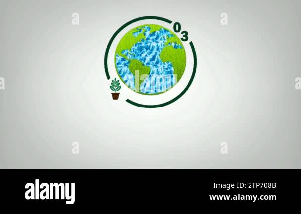 International Day For The Preservation Of the Ozone Layer. Flat holiday animation. Motion ...