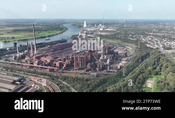 Heavy metal industry, blast furnaces, one of the largest steelworks in ...