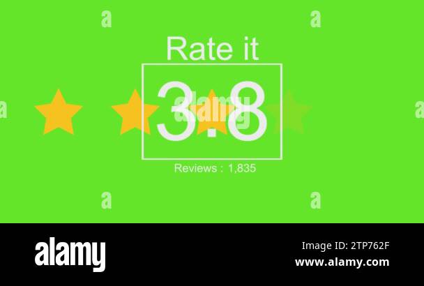 Rating stars icon animation. Five star. Simple motion animation with ...