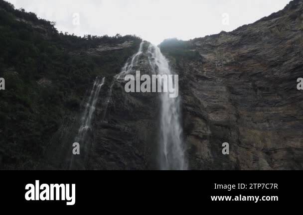Gocta Cataracts, Catarata del Gocta, are perennial waterfalls with two ...