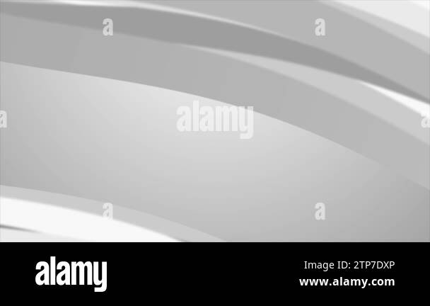 Animated Abstract White gray curve waves flowing 2d blurry background ...