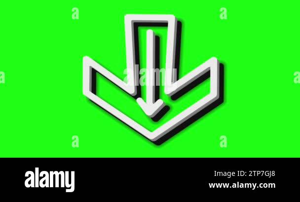 Animated White Arrow on Green Screen. Hand Drawn Doodle Arrows ...