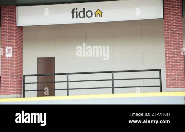fido phone cellular service store logo facade horizontal rectangle sign ...