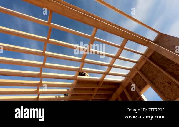 Carpenters construction roof truss Stock Videos & Footage - HD and 4K Video Clips - Alamy