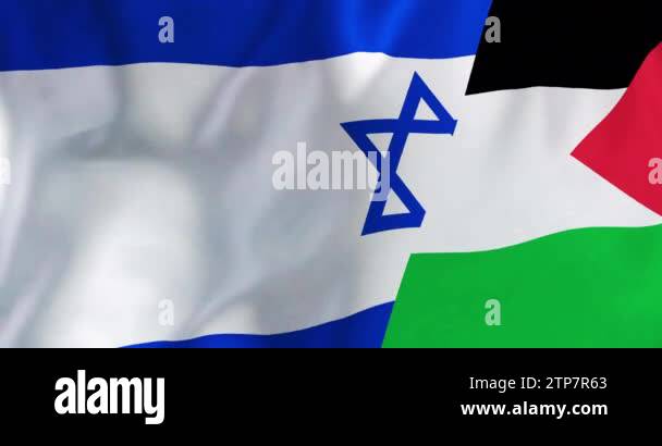 Animation of flags of israel and palestine waving. Palestine, israel ...