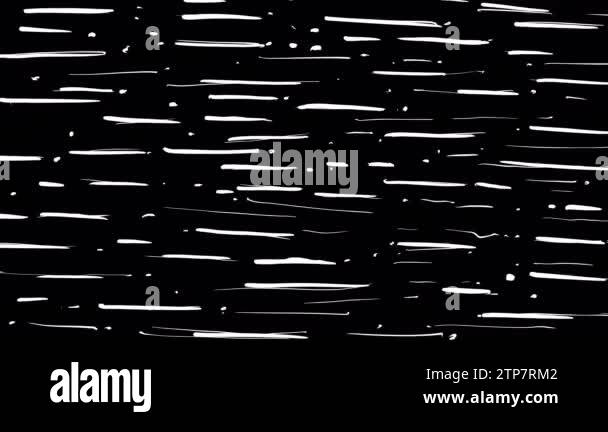 White dotted doodle strokes on a black screen. Art texture for overlay ...