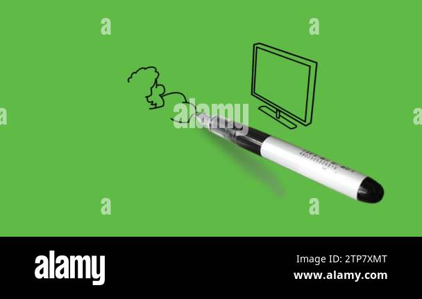 draw backside of young fat man sit in rest posture on sofa-set keep ...