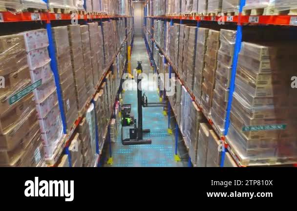 Modern warehouse concept. Large warehouse of a modern factory ...