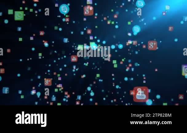 Seamless loop editorial animation on a black background. Flying banners ...