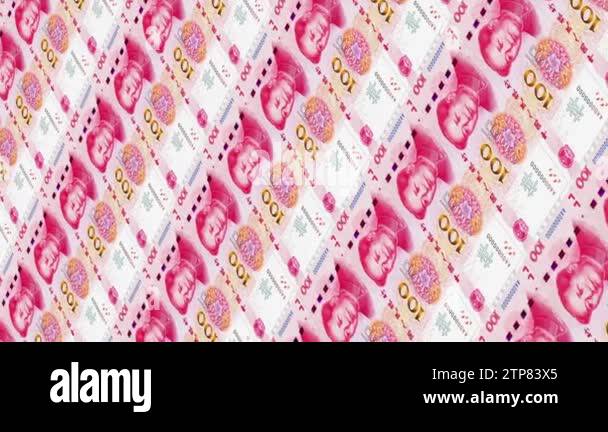 Printing money Chinese Yuan. CNY paper money banknotes background ...