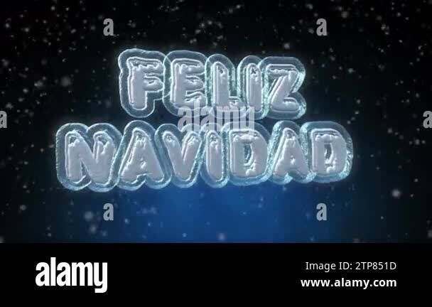 Merry Christmas 3D Text Looping Animation in Spanish Language - Feliz ...