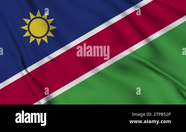 Namibia flag animation for background in 4k. Happy independence day ...