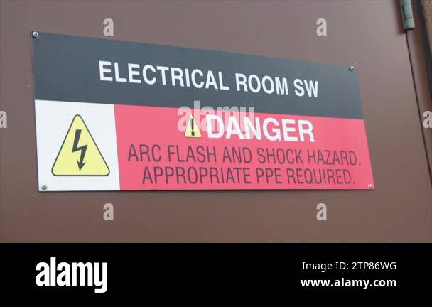 electrical room sw danger arc flash and shock hazard appropriate ppe ...