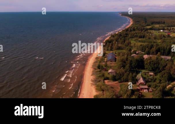 River Gauja in the Latvian nature park. Turaida Castle on the banks of ...
