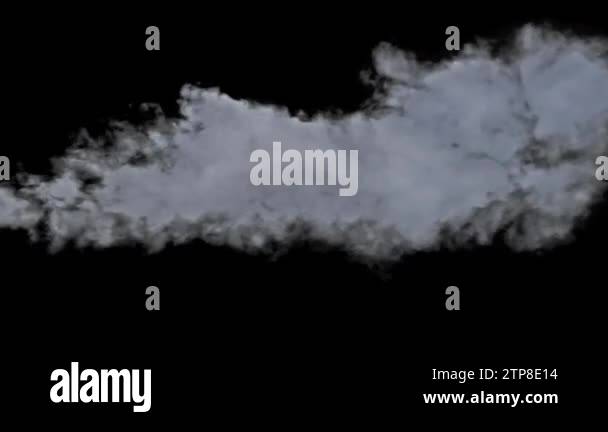 White smoke with alpha channel in slow motion. Explosion steam. Clouds ...