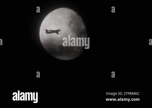 Airplane sky night full moon Stock Videos & Footage - HD and 4K Video ...