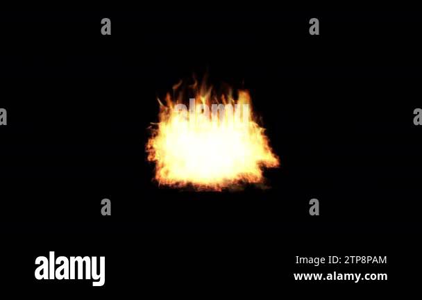 Burning Campfire Fire Video Effects Particle Overlay Black Background ...