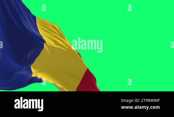 Argentina national flag waving on green screen. Threel blue and white ...