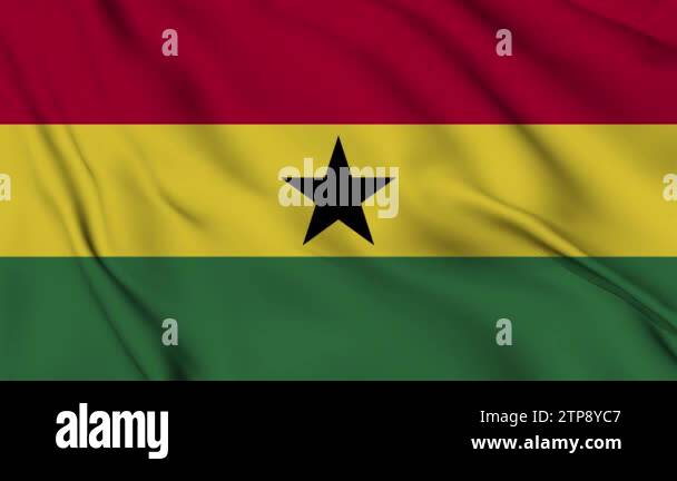 Ghana flag animation for background in 4k. Happy independence day ...