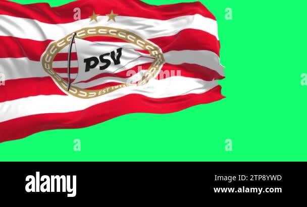 Eindhoven, NL, Sept. 4 2023: PSV Eindhoven football club waving ...