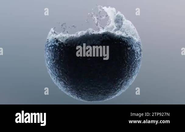 Abstract liquid transparent bubbles, Realistic Water Drops splashing in ...
