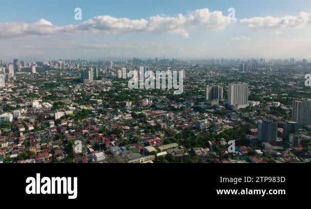 Top view of Manila is the capital of the Philippines, with modern ...