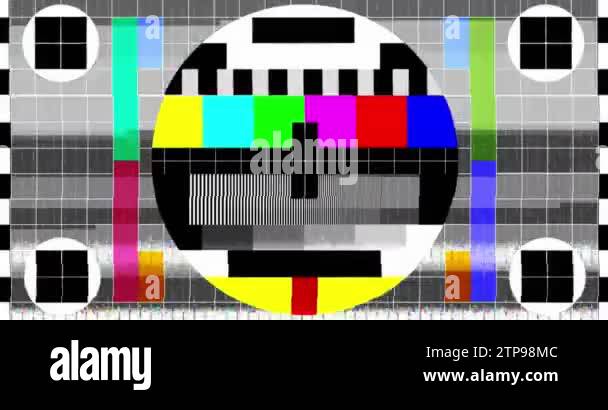 abstract realistic screen glitch flickering, analog vintage TV signal ...