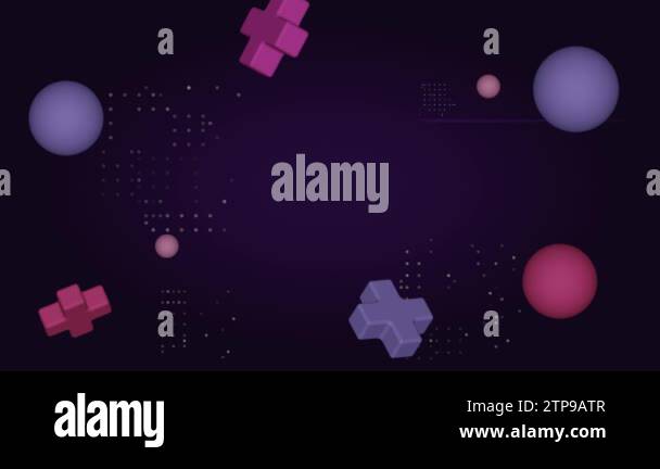 object geometry background.Abstract 3d geometric shapes loop animation. Modern background ...