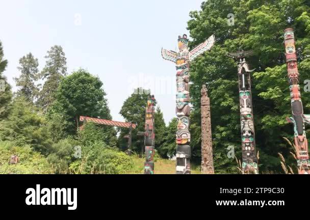Traditional canadian native totem poles Stock Videos & Footage - HD and ...