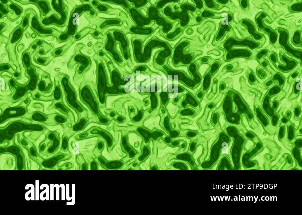 Abstract animated green background with amorphous moving objects ...