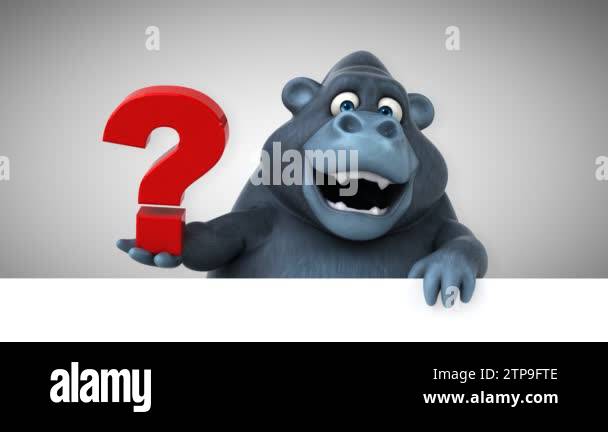 cartoon character with question mark Stock Video Footage - Alamy