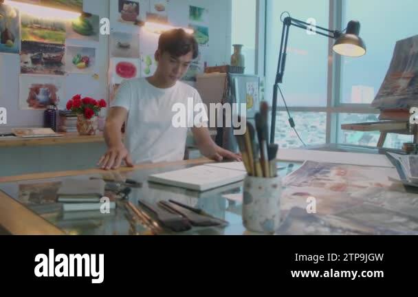 Man sitting desk pencil paper Stock Videos & Footage - HD and 4K Video ...