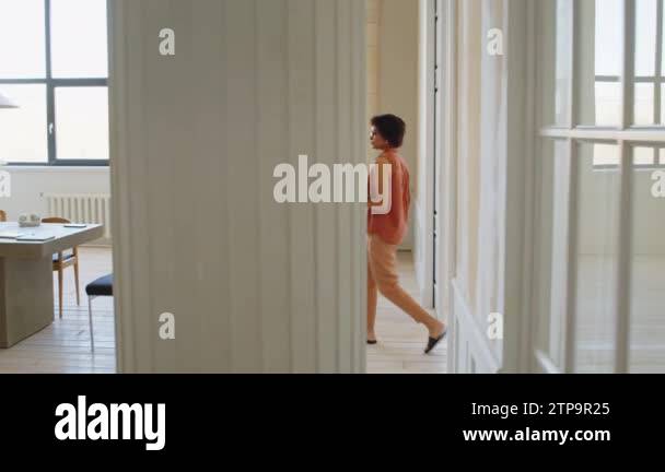 Woman walking table in dining Stock Videos & Footage - HD and 4K Video ...