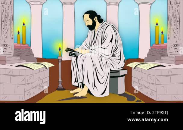 Ancient Greek philosopher reading, An elderly scholar engrossed in ...