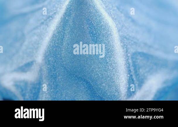Glitter fluid drip. Paint flow. Blue white color shiny sparkling ...