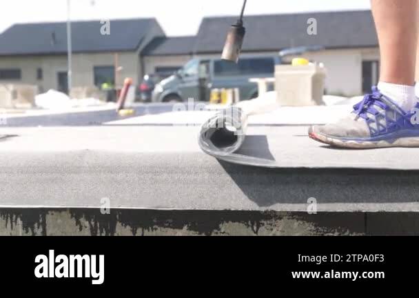 Process of waterproofing the basement of bungalow building by an ...