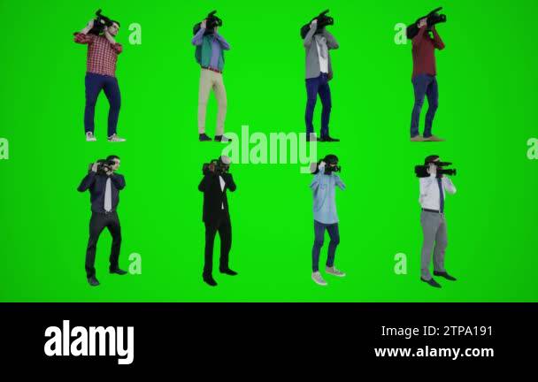 3D animation of videographers filming on the coasts of Europe Africa ...