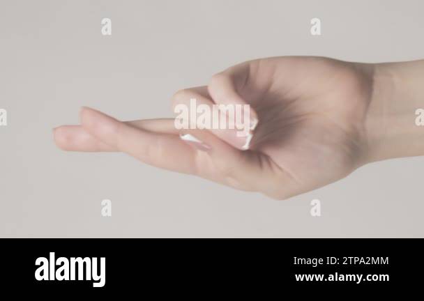 Vertical video. Cross fingers. Hope gesture. False promise. Woman hand ...