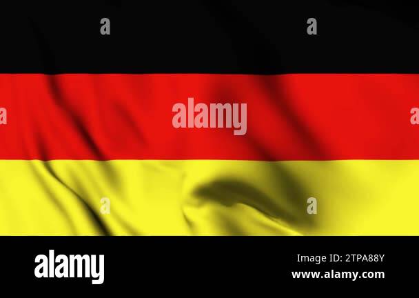 Germany waving flag 4K animation video. German waving flag seamless ...