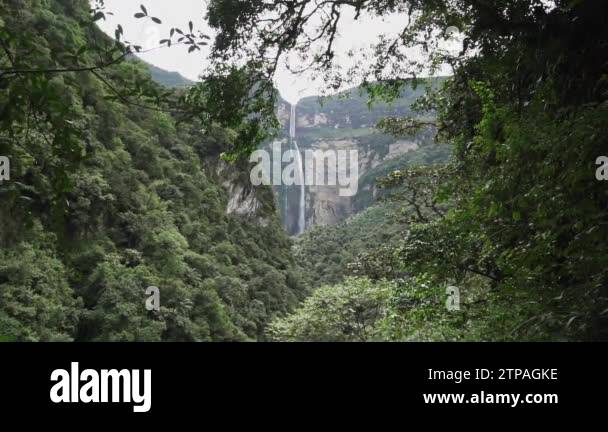 Gocta Cataracts, Catarata del Gocta, are perennial waterfalls with two ...
