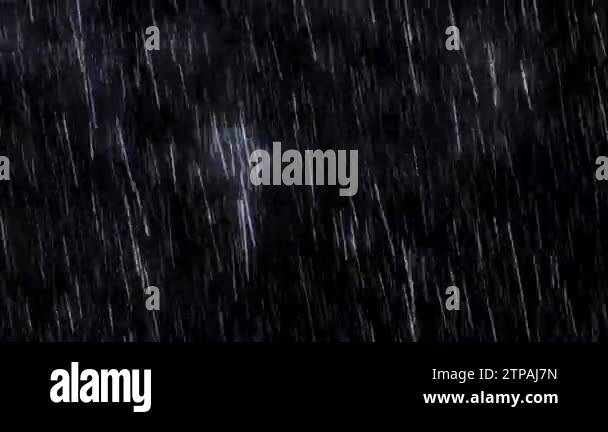Falling rain wall with raindrops. Seamlessly looped closeup rain ...