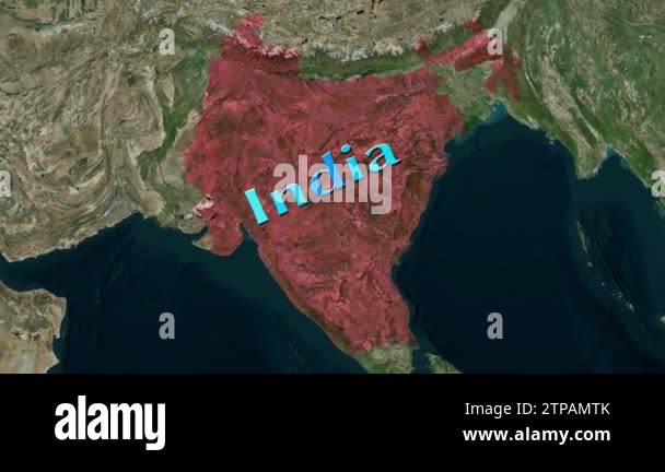 India Map - Animated 3D Stock Video Footage - Alamy
