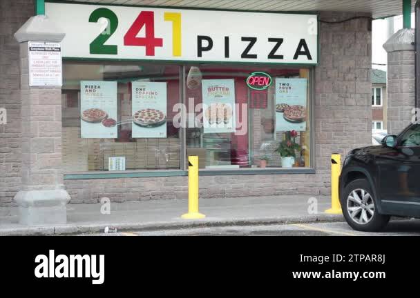 241 pizza restaurant store storefront pizzeria entrance with rectangle ...