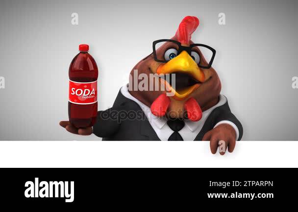Cartoon character with soda - 3D animation Stock Video Footage - Alamy