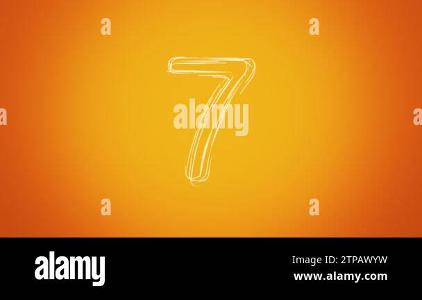 Hand drawn countdown on the gold background. 4K, Ultra HD resolution ...